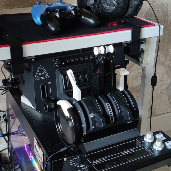 Illuminated Honeycomb Alpha and Bravo Under Desk Mounts (easy Assemble ...