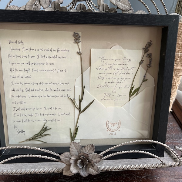 Practical Magic Letter Art | Sally Owens Letter Replica | Pressed ...