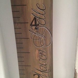 Wood Growth Chart Ruler, Hand Painted Height Chart, Measuring Stick for ...