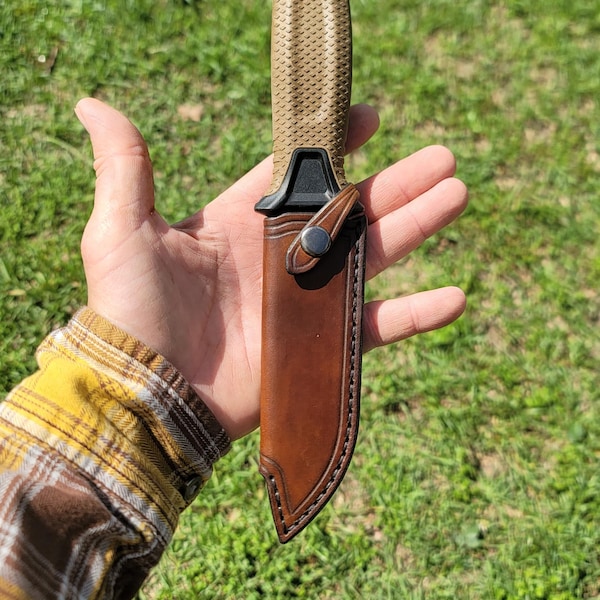 Leather Sheath for Cold Steel Recon Tanto, Handmade, Recon Tanto Sheath ...