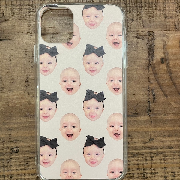 Personalized Face Pattern iPhone Case - Custom Faces Phone Case ...