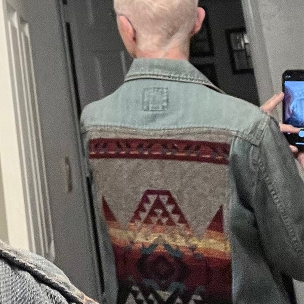 Custom Western Coat, Cowgirl Blue Jean Jacket, Patchwork Jacket, Denim ...