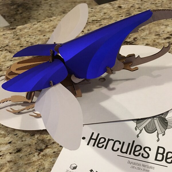 3D Paper Hercules Beetle Kit - Etsy