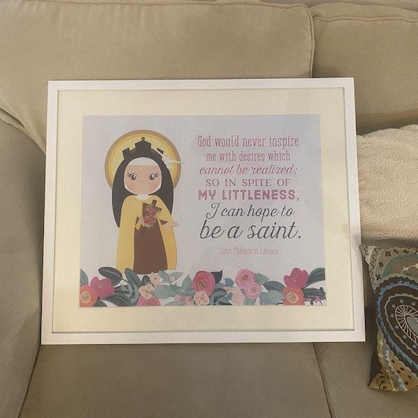 Saint Therese of Lisieux Poster Print. St. Therese Wall Art Poster ...