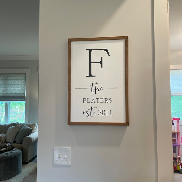 Last Name Letter Sign | Established Sign | Family Name Wood Sign | Home ...