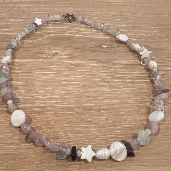 The “angela” Necklace! | Beaded Necklace | Star Freshwater Charm Beaded ...