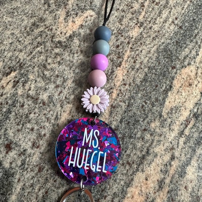 Groovy Sparkly Lanyard Personalized Lanyard for Badge 80's Lanyard ...