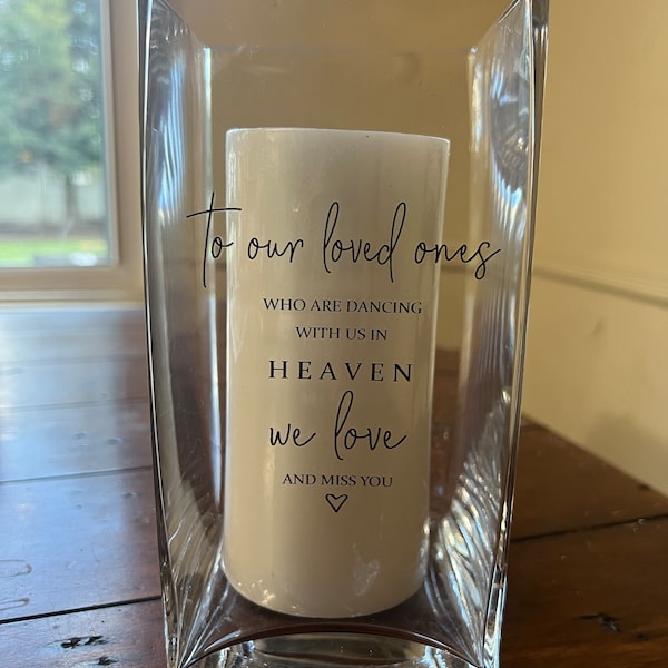 Wedding Memorial Candle for Loss of Loved One, Wedding Candle, Memorial ...