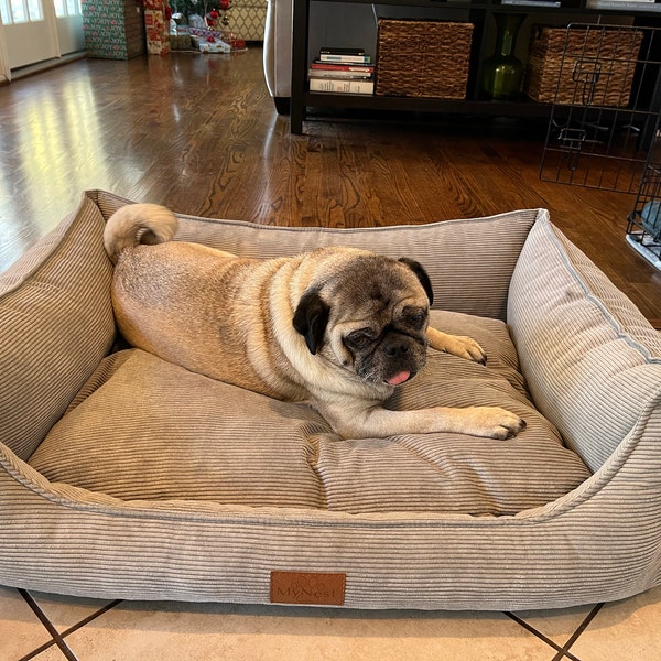 Snuggery Burrow Dog Bed, Dog Cave Bed Round, Calming Dog Bed, Washable ...