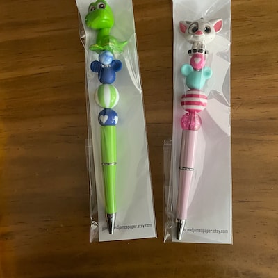 Mickey and Friends Autograph Pen Beaded Ballpoint Pen With - Etsy