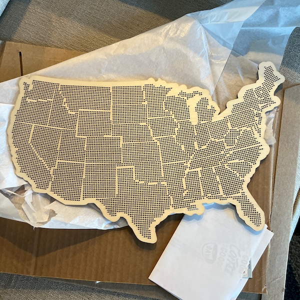 Stitchable Wooden US State Map | Cross Stitch & Embroidery United ...