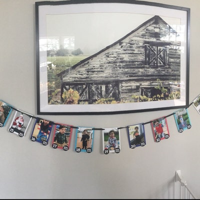 Custom Train Milestone Banner, Month by Month Pictures, Birthday Banner ...