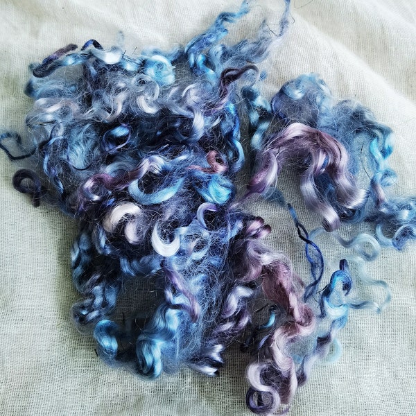 Natural Undyed Curly Wool Locks, v Teeswater X Wensleydale 6 10g or ...