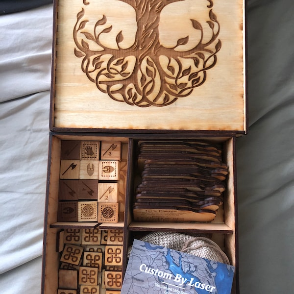 Complete Orlog Game Set (20 Gods, 12 Dice, 30 Tokens, 30 Stones, and 1 ...