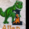 T-rex Dinosaur Birthday Numbers Set 1-6 Applique Machine - Etsy