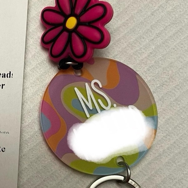 Groovy Sparkly Lanyard - Personalized Lanyard for Badge - 80's Lanyard ...