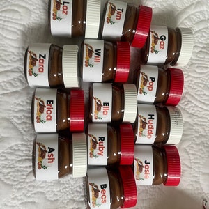 PERSONALISED MINI NUTELLA Jar Label Mini Nutella Favor - Etsy Australia