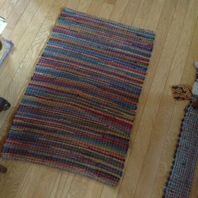 Rag Rug Traditional Craft Contemporary Design Always Recycled - Etsy