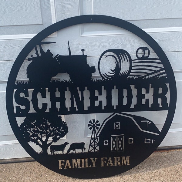 Personalized Farm Scene Sign - Your Name - Your Wording - Etsy