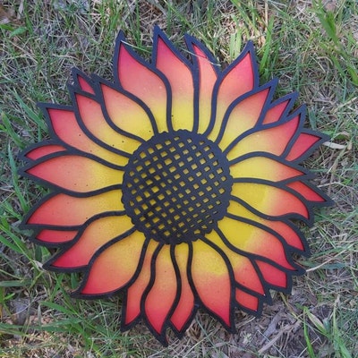 Sunflower Laser Cut File SVG, Sunflower Laser File, Multi-layer Flower ...