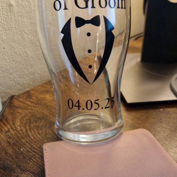 Personalised Pint Glass / Best Man Glass / Groomsman Gift / Wedding ...