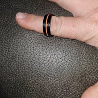 Orange Tungsten Ring Mens Wedding Band Atomic Orange 4mm, 6mm, 8mm ...