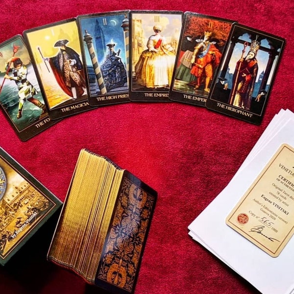 Small Venetian Tarot Deck, Divination Cards, Unique Illustrated Occult ...