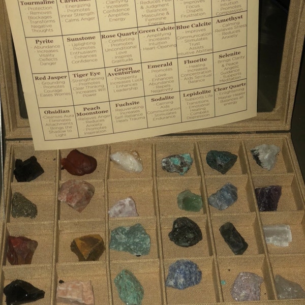 Raw Crystal Collectors Box Crystal Kit Crystal Gift Set Meditation ...