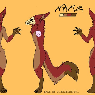 Furry Adopt Fluffy Raptor Dino Mask Fursona Character DIGITAL - Etsy