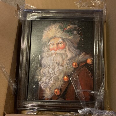 Father Christmas woodland Santa by Susan Comish 18x22 Santa Claus Saint ...