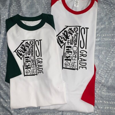 Back to School Svg First Grade Svg Hand Lettered Hand Drawn Color Kids ...