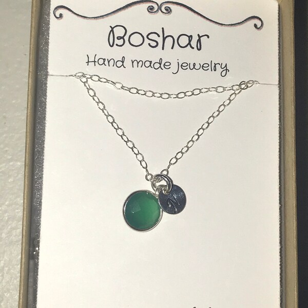 First Time Mom Necklace, New Mom Gift, Initial Necklace With Birthstone ...