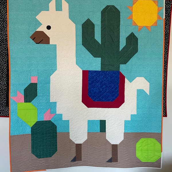 Alpaca Quilt Pattern, Multiple Sizes From Baby Quilt to Throw, Doubles ...