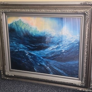 Colonial Style Ornate Wood Frame, Vintage Frame, Distressed White, Old ...