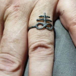 SALT Symbol SALT Ring Sterling Silver Alchemy Occultism - Etsy