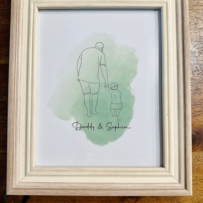 Custom Line Drawing Custom Fathers Day Gift Gift for Dad - Etsy