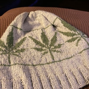 Knitting Pattern: Marijuana Leaf Hat Adult Size - Digital Download - Etsy