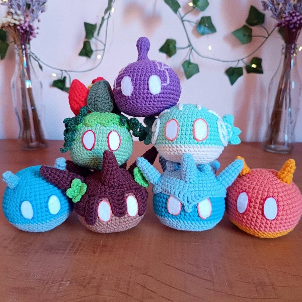 PDF File, Slime Crochet Pattern, Genshin Impact Crochet Pattern, Pyro ...