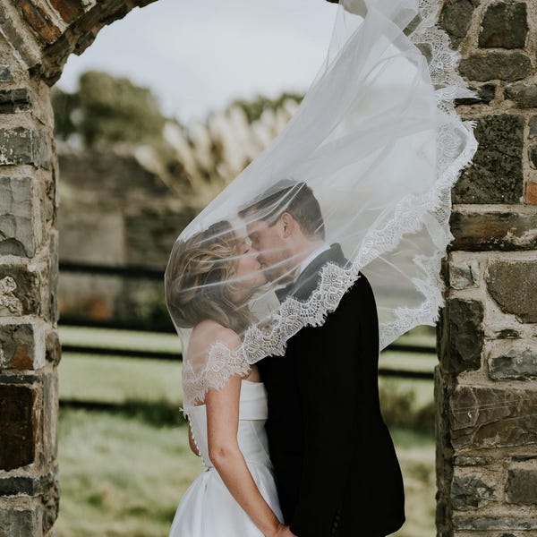 Blue Veil Light Blue Wedding Veil Blue Bridal Veil Coloured Veil ...