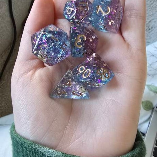 Arcane Fissure Metal Dnd Dice Set for TTRPG Games Such as Dungeons and ...