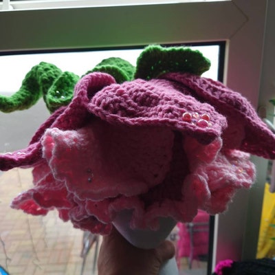 Twisted Daffodil Flower Crochet Hat Pattern. Digital Download Pdf - Etsy