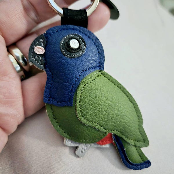 Cute Pigeon Bird Keychain, Pigeon Bag Charm, Faux Leather Animal ...