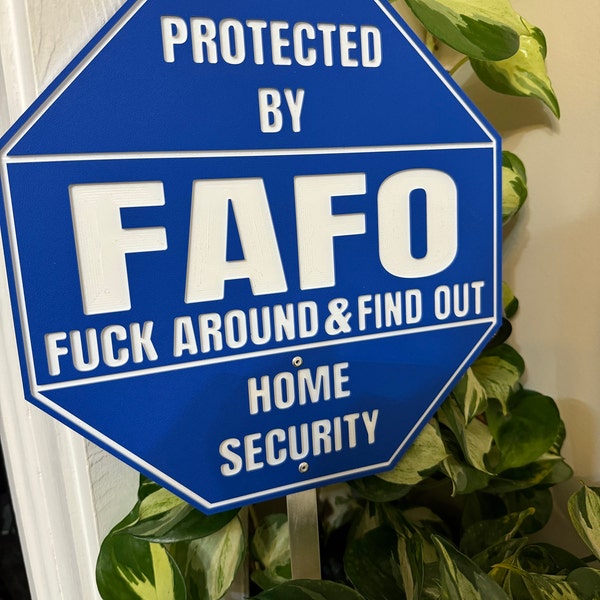FAFO Home Security Sign - Etsy
