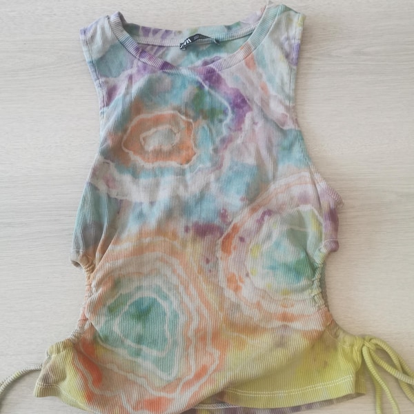 Women's Tie Dye T-shirt Reverse Bleached Geode Style Hand Dyed Clothing ...