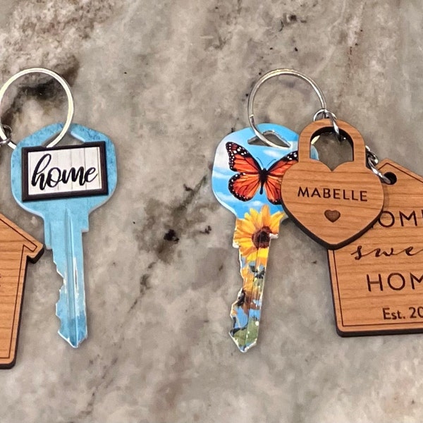 Personalized First Home Keychain, First Home, Personalized Key Chain ...