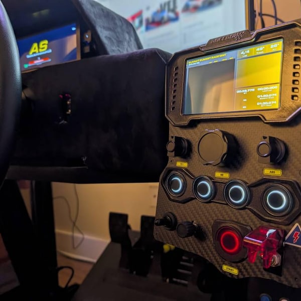 Carbon Fiber GT3-PRO Sim Racing Button Box With RGB & LCD Display ...