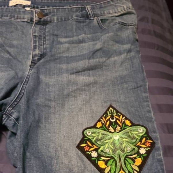 Lunar Moth in Fall Foliage Diamond With Border AND Coordinating ...