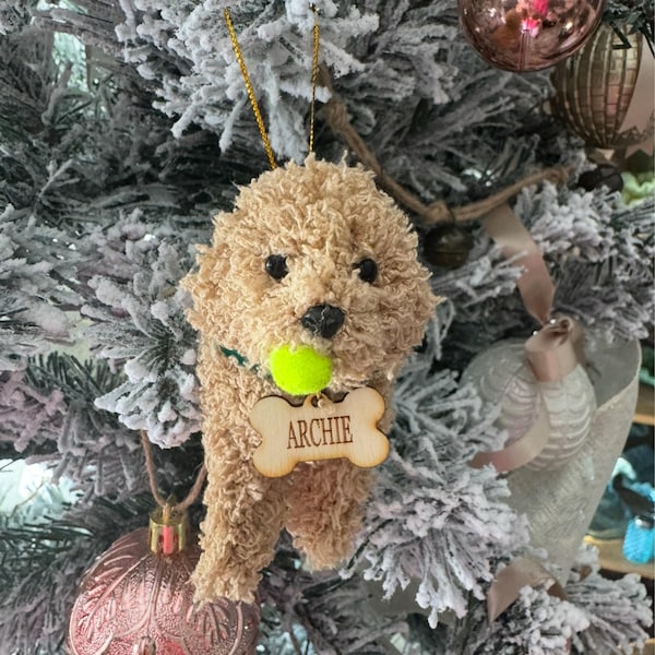 Fetch Doodle Dog Ornament Personalized | Doodle Ornament | Dog ...