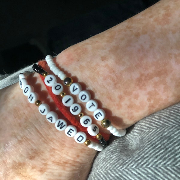 Vote Beaded Bracelet, Vote Bracelet, Suffragette Bracelet, 19th ...