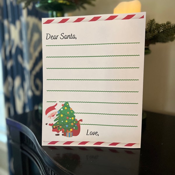 Printable Children's Letter to Santa - Etsy